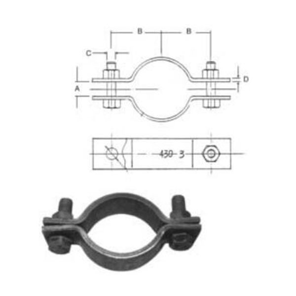 China 430 Heavy Duty 2-Bolt Pipe Clamp Manufacturers, Suppliers, Price ...
